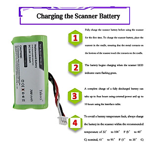 Youejoeq (10-Pack) Replacement Battery for Symbol LS4278 LS4278-M DS6878 DS6878-SR 82-67705-01 BTRY-LS42RAAOE-01 Barcode Scanner Battery 700mAh 3.6V - 3.7V NiMH