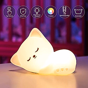 Cute Bunny Night Light for Kids Room,Cute Bunnny Lamp Silicone Girl Toddler Baby Night Light Color Changing Squishy,Nursery Portable Animal Kids Lamp Night Light Bedroom Teen Gifts Kids Toddler Girls