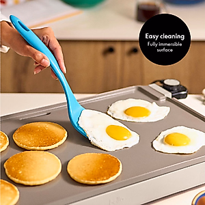 bella 12" x 22" Electric Griddle with EverGood™ Ceramic Nonstick Coating, Removable Temperature Probe, Dishwasher-Safe Drip Tray & Cool Touch Handles, Cook up to 15 Eggs, 1500 Watt, Oatmilk