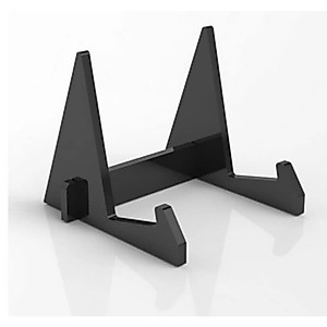 Dnyta Acrylic Desktop Bookcase Black Storage Organizer Book Shelf for Desk Home Nightstand Bookshelf E-Book Magazine Stand