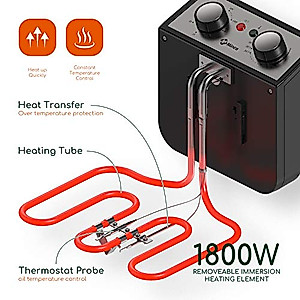 Deep Fryer with Adjustable Temperature Knobs & Timer, Electric Deep Fryer with Stainless-Steel Triple Basket, 4 Liter Capacity Cool-Touch Oil Fryer 1800W M Minca