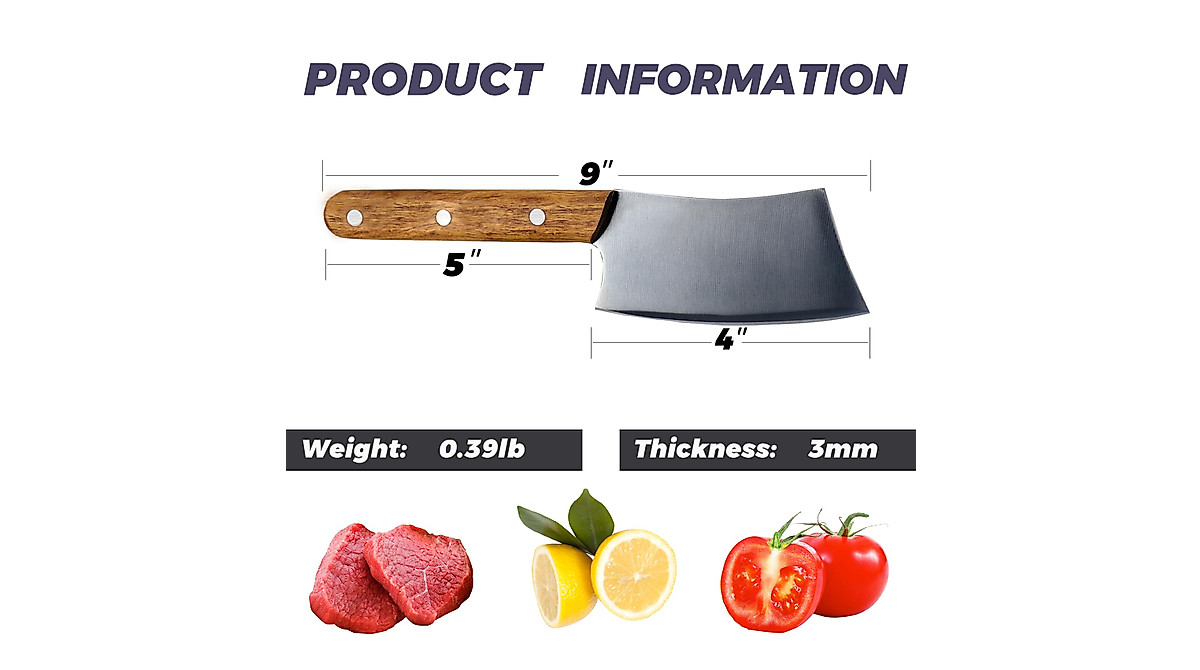 Kitory Mini Cleaver Knife - Versatile 4" Kitchen Tool