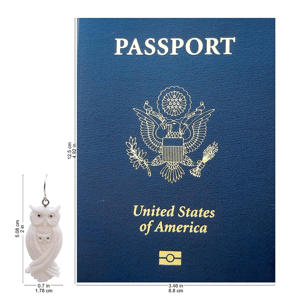 NOVICA Artisan Handcrafted .925 Sterling Silver Bone Dangle Earrings Owl Family | Handmade Artisan Earrings | Aretes de buho | Jewelry Dangle Earring | Earrings Carved Bone | Animal Themed Earrings