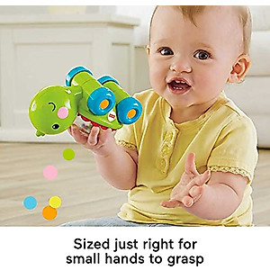 Fisher-Price Baby Crawling Toy Poppity Pop Turtle Push-Along Vehicle With Ball Popping Sounds For Ages 6+ Months