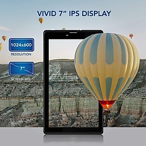 HYUNDAI HyTab Plus Tablet 7" FHD Android Tablet IPS Display, Quad-Core Processor,Camera, WiFi,32GB Storage,1GB RAM Android 10 Go Edition - Black