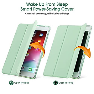 FixCracked case for ipad Mini 4/ipad Mini 5, with Pencil Holder, Ultra-Thin Built-in Silicone TPU Soft Shell Protective Cover, with Smart Wake/Sleep Function (White)