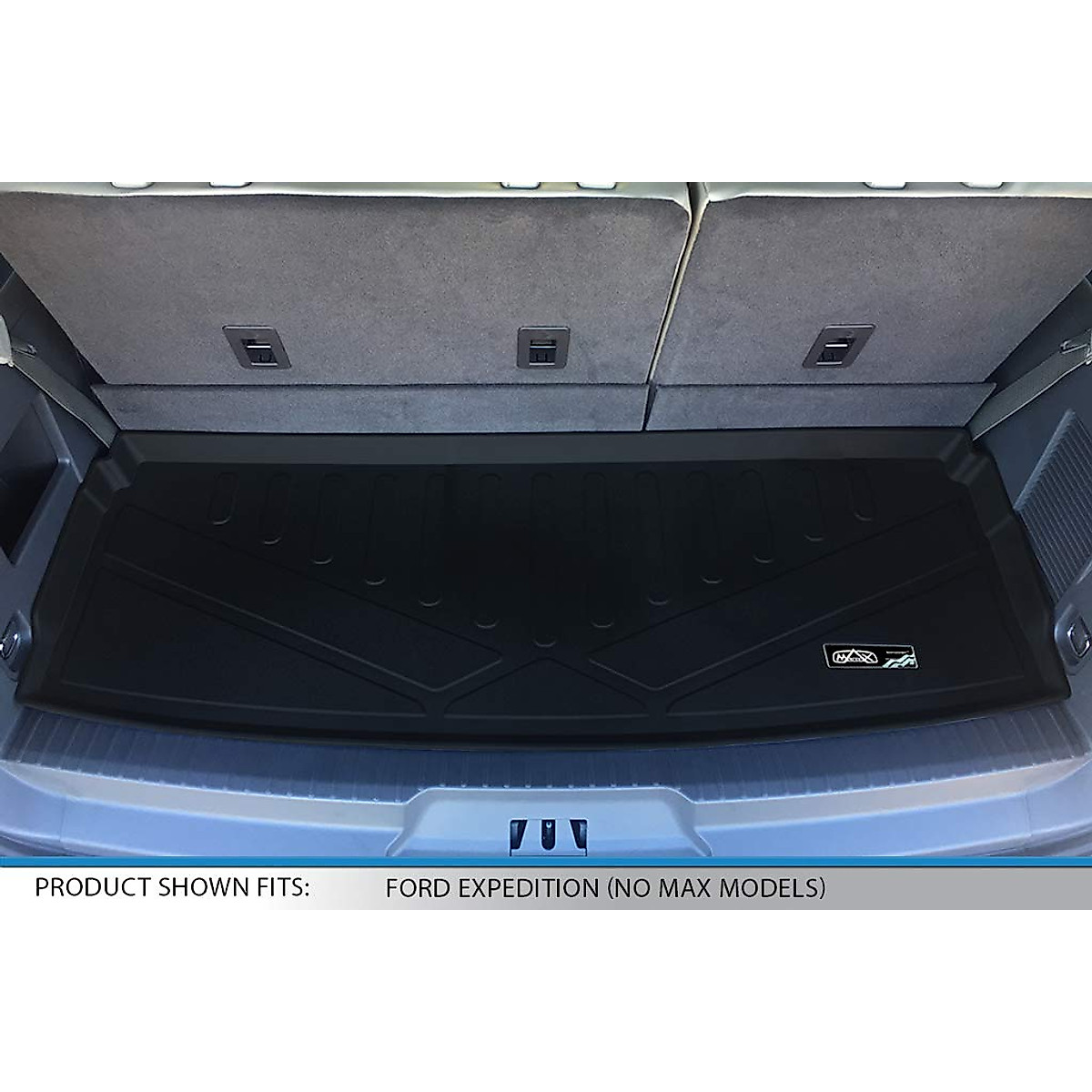 MAXLINER Floor Mats Cargo Liner Behind 3rd Row Set Black Compatible with 2018-2022 Expedition/Navigator 2nd Row Bucket Seats (no Max or L)