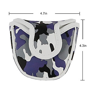 VOKOLY 1pc PU Waterproof Golf Club Putter Sleeve Suitable for Sports Protective Equipment Camouflage Purple(TA03P-1)
