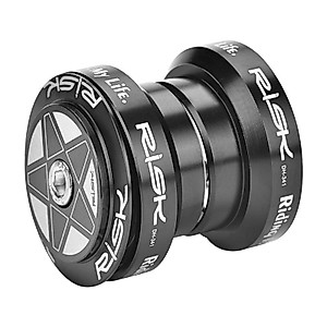 Bike Bearing Headset CNC High Machining Aluminum Alloy 34mm Bike Headset Fork Bearings Accessory(Black)