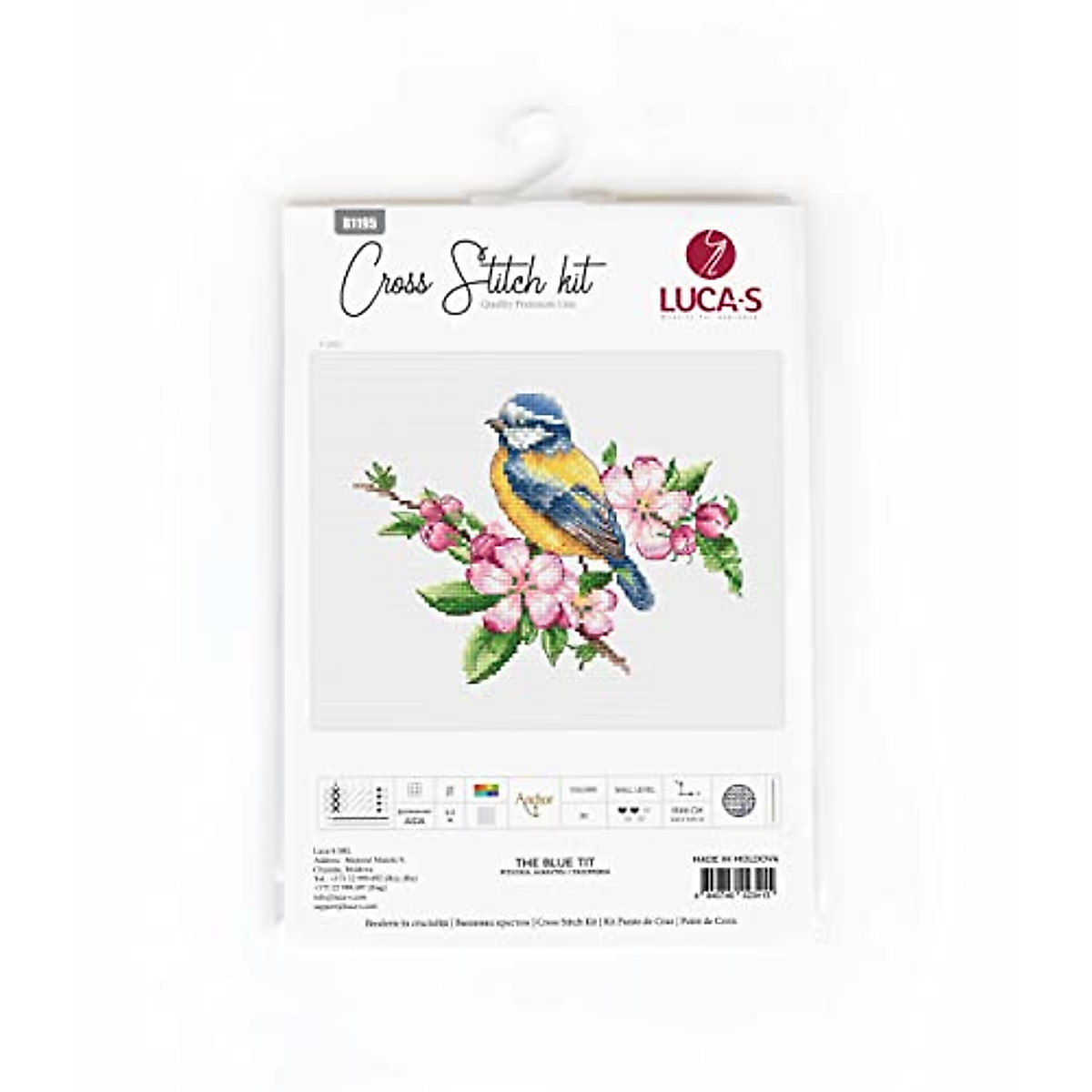 Cross Stitch Kit Luca-S - The Blue tit B1195