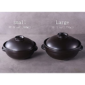 GREATUS Korean Dojagi R Pot/Premium Korean Stone Pot with lid Stone Bowl Ttukbaegi Dolsot (Small)