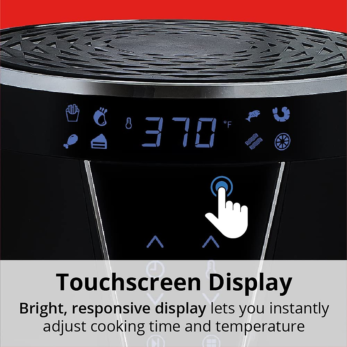 Aria Air Fryers CFA-897 Aria Ceramic Air Fryer, 5Qt, Premium Black