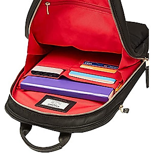 KNOMO Women's Mini Beaufort 12" Laptop Bag Tablet Bookbag for Work, School, College Travel Daypack Purse Backpack, Black