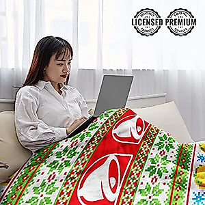 JUST FUNKY Bell Pattern Fleece Blanket | 45 X 60 Inches Blanket | Home Deco | Bedding Sofa Blanket | Anime | Collectove | Official Licensed