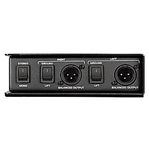 Samson MD2 Pro Stereo Passive Direct Box + Hosa CMP-159 3.5 mm TRS to Dual 1/4" TS Stereo Breakout Cable