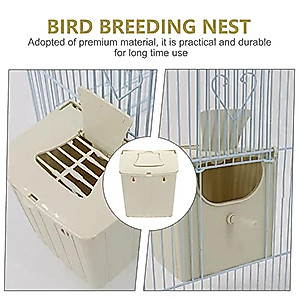 Parrot plastic bird nest box Breeding Box Plastic Birdhouse Pet Wood Parakeet Budgie Cockatiel Breeding Nesting with Hooks for Budgie Finch Conure bird finch nest Cockatiel parrot tree hanging box