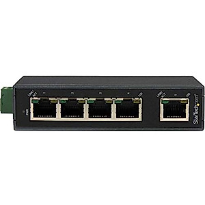StarTech.com 5-Port Ethernet Switch - 10/100Mbps Industrial Networking Solution - IP30-rated Energy Efficient Internet Switch , TAA (IES5102)