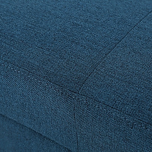 Christopher Knight Home Chatsworth Fabric Storage Ottoman, Navy Blue 30.5' L x 30.5' W x 15.25' H