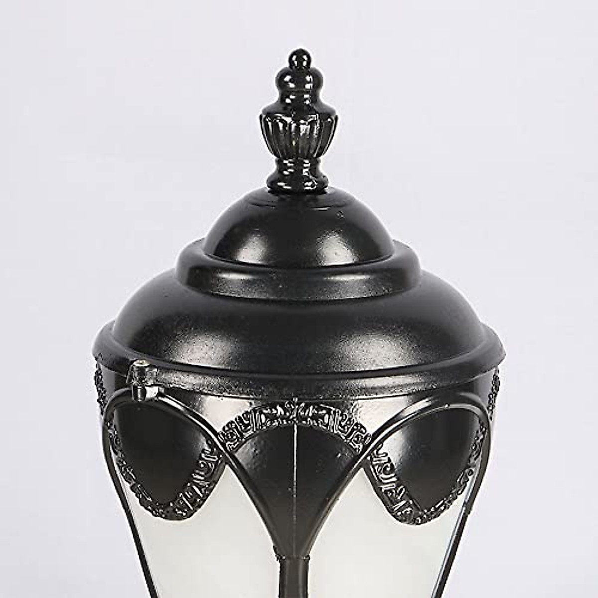 CZLZY Creative Modeling Aluminum Column Light European Style E27 Pillar Lamp Outdoor Post Light Fixtures Waterproof IP55 Glass Lampshade Villa Garden Landscape Light Lawn Lamp