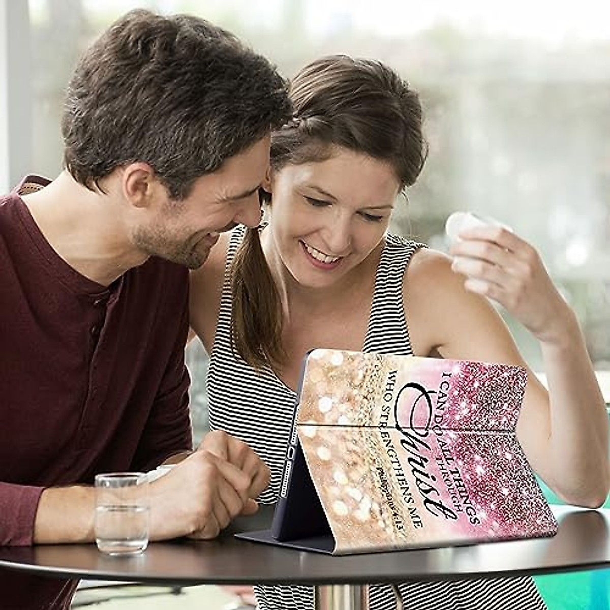 Fire HD 10 Case 2021,Fire HD 10 Plus Tablet Case (11th Generation, 2021 Release), Multi-Angle Slim Stand Smart Cover Cases for New Amazon Kindle Fire HD 10 10.1"- I can do All Things Through Christ