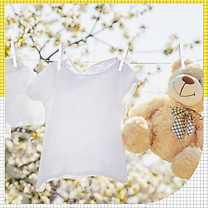 Honeydak 300 Pcs Christmas Large Clothes Pins 3.9 Inch Wooden Clothespins for Photos Clothes Pins for Hanging Crafts Pictures Laundry Outdoor Clothes Clips(White)