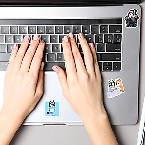 100 Cartoon Stickers Colorful Aesthetic VSCO Vinyl/PVC Waterproof Decals for Water Bottle, Phone, Case, Laptop, Skateboard, Gift for Kids, Teens, Boys and Girls (Blue 100)