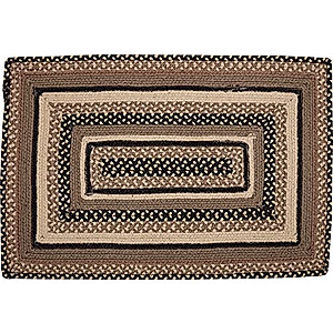 VHC Brands Sawyer Mill Small Jute Rectangular Area Rug Farmhouse Country Style Doormat Non Skid Pad 20x30