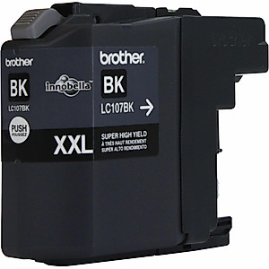 Brother Printer LC107BK Super High Yield Cartridge Ink, Black
