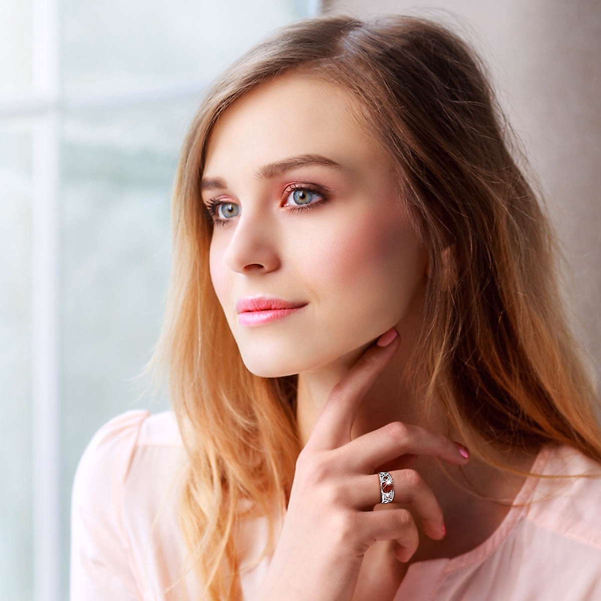 Stackable Ring Eternitys Bands Rings for Women Heart Shape Diamond Zircon Women Fashion Trend Full Diamond Zircon Ring Ladies Jewelry Anniversary Stackable Wedding Band Ring