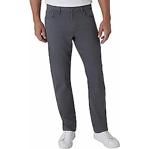 IZOD Mens Mid-Weight Comfort Stretch Knit Denim 5 Pocket Pant (as1, Waist_Inseam, Numeric_34, Numeric_29, Gray23)