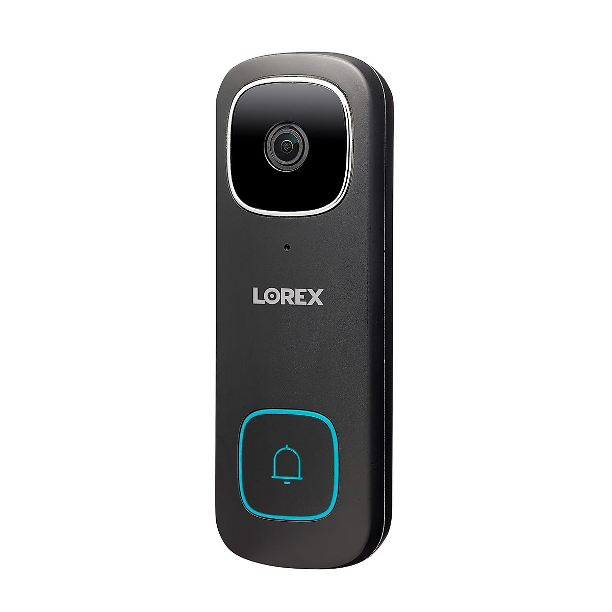 Lorex 2K Wired Video Doorbell (Black) with 64GB MicroSD Memory Card Bundle (2 Items) LORB451AJDBE_K1