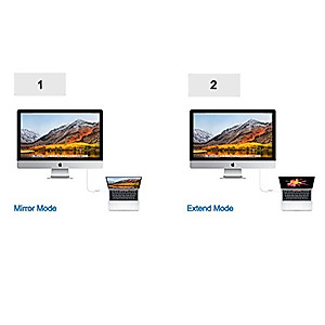 DODOWIN USB C to HDMI Adapter, USB C to HDMI Cable 4K 60Hz, USB Type-C (Thunderbolt 3) to HDMI Adapter Compatible 2018-2019 MacBook Air/Pro 2017 2016 (Silver)