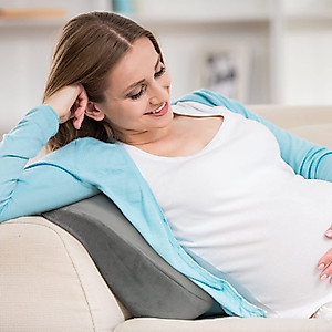 Wesiti 2 Pcs Pregnancy Wedge Pillows for Side Sleeping Small Wedge Pillow Maternity Pillows Belly Pillow for Sleeping Support Body, Legs, Back, Knees Novice Mom Gifts