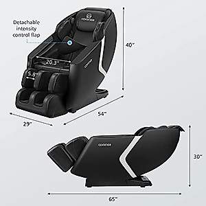 COMFIER Full Body Massage Chair,Massage Recliner Chair, Zero Gravity,Shiatsu Deep Kneading, 6 Auto Program,Air Compression,Heat,Bluetooth Speaker,Rolling,Chair Massager, Black