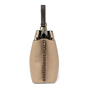 CHALA Charming Satchel with Adjustable Strap - Pink Rose - Taupe