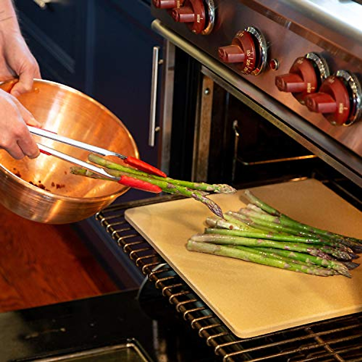 Honey-Can-Do KCH-09011 Pizza Stone, 14" x 16", natural clay