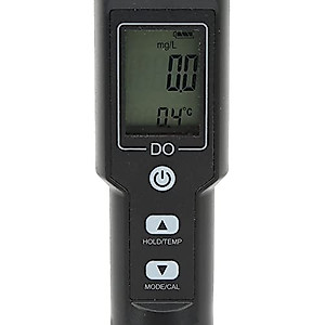 Dissolved Oxygen Detector, High Accuracy Water Oxygen Measuring Pen Large Display Screen for Mariculture