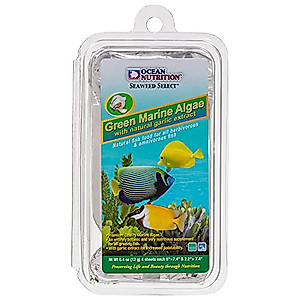 Ocean Nutrition Seaweed Selects Green Marine Algae Fish Food 4-Sheets 0.4-Ounces (12 Grams)