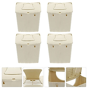 Zerodeko Finch Nests 4 Pieces Plastic Bird Nesting Box, Bird Roosting Box Parakeet Nesting Box, Plastic Bird Cage Breeding Box for Finches, Bluebirds, Sparrows, Small Parrots Parakeet Cage