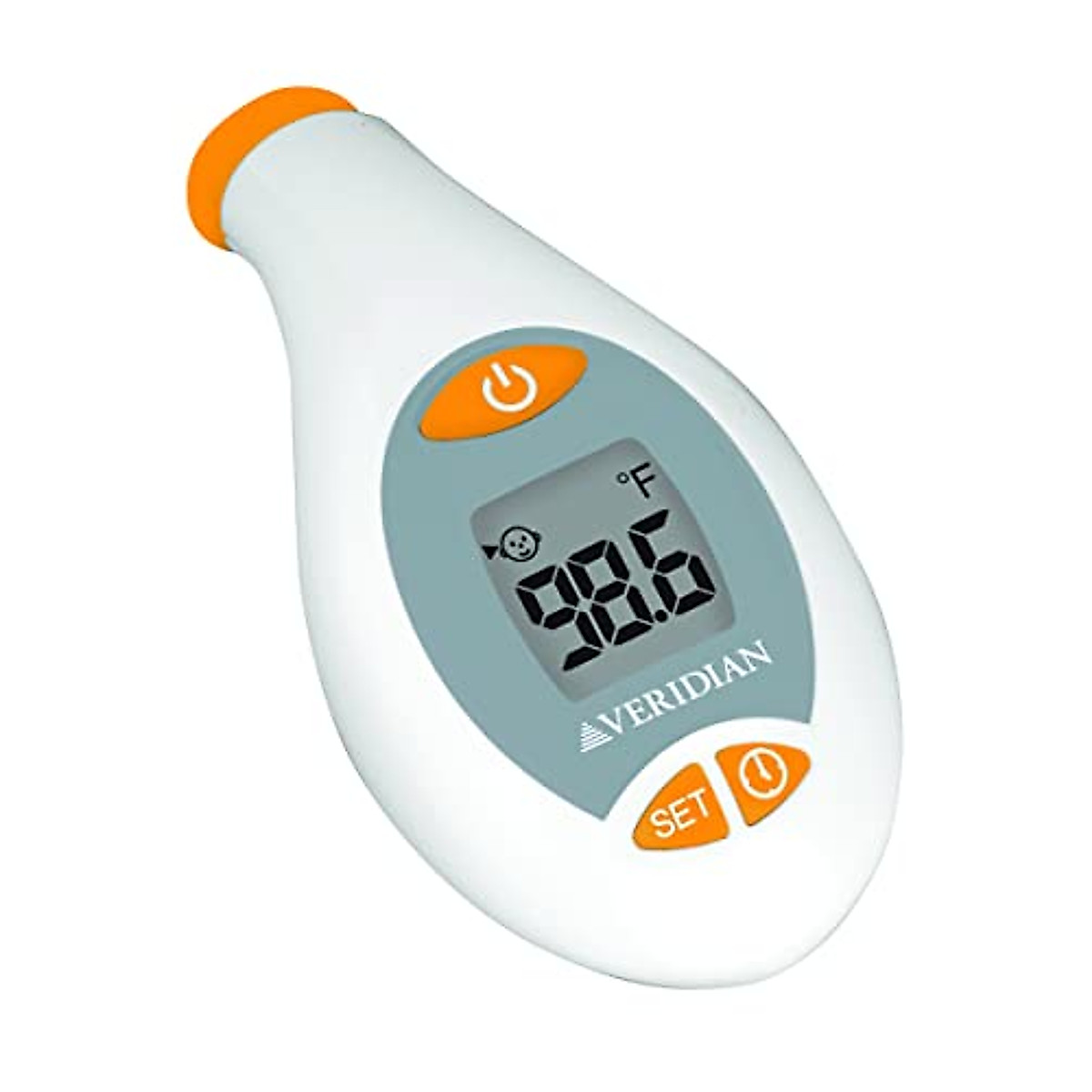 Veridian Healthcare Temple & Underarm Thermometer | Infrared Measurements | Fast 4-Second Readout | Fever Alert | Backlit Display | Programmable Timer | 1-Year Warranty
