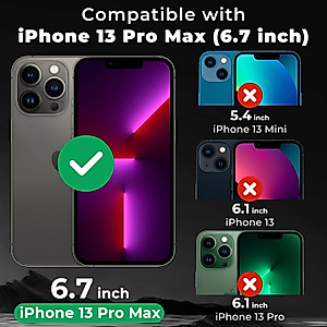 [3 IN 1] Aluminum Metal Bumper Case for iPhone 13 Pro Max, with 1 Pack iPhone 13 Pro Max Screen Protector & Camera Lens Protector, Drop Protection, Shockproof, Compatible with MagSafe, Graphite