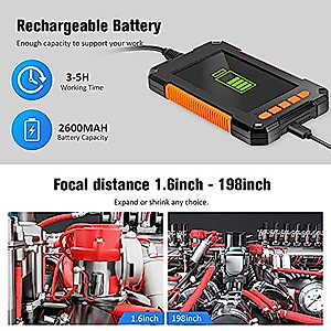 8MM Inspection Borescope Camera, 4.3inch Screen, IP67 Waterproof, 1080P Endoscope Snake Camera, Semi-Rigid Cable, 8 LED Lights(5M/16.4FT Cable)