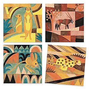 DJECO Inspired by Desert Watercolor and Crayon Art Kit, Paul Klee, Multi, 1 Count (Pack of 1)