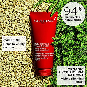 Clarins NEW Super Restorative Abdomen & Waist|Anti-Aging Body Cream For Mature Skin Weakened By Hormonal Changes|Visibly Redefines for Slimming Effect|Firms, Tightens & Tones Skin|6.8 Ounces
