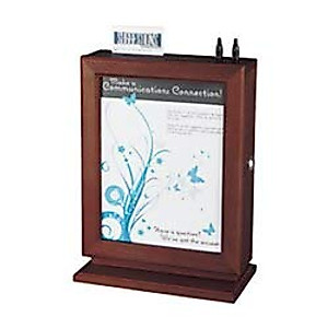 Safco Products 4236MH Customizable Wood Suggestion Box, Mahogany