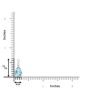 Angara Natural Aquamarine Solitaire Pendant Necklace for Women in 14K White Gold (Grade-AAA | 9x7mm) March Birthstone Jewelry Gift for Women | Birthday | Wedding | Anniversary