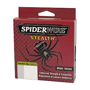 SpiderWire Stealth® Superline, Moss Green, 10lb | 4.5kg, 125yd | 114m Braided Fishing Line, Suitable for Freshwater and Saltwater Environments