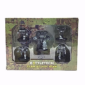 Catalyst Game Labs BattleTech Mini Force Pack: Clan Ad Hoc Star, Grey