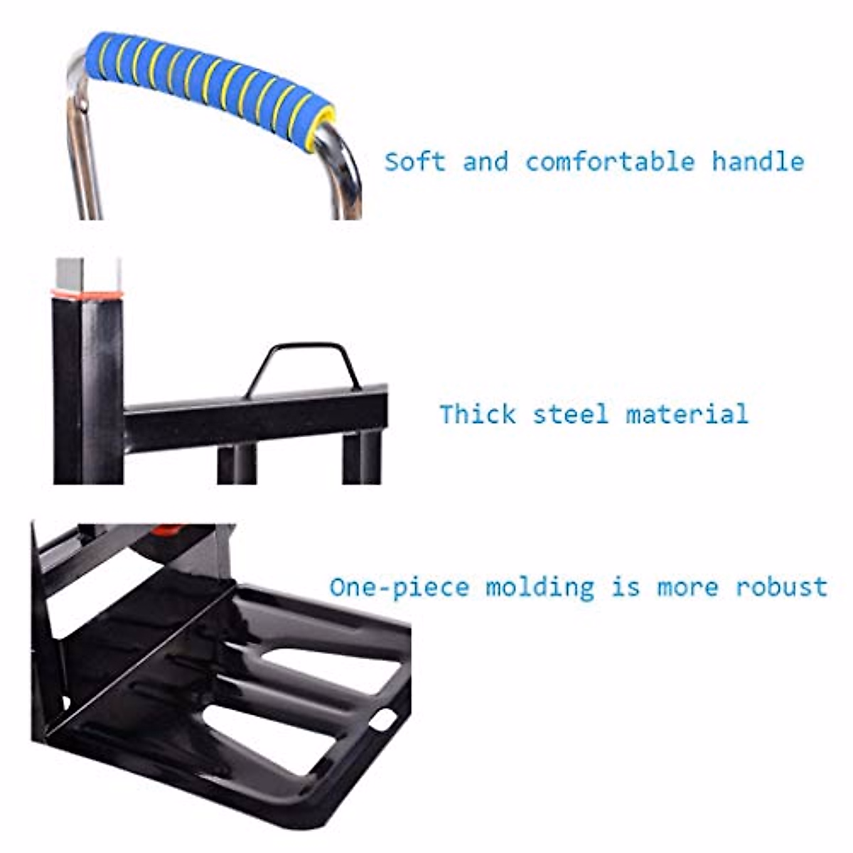 NEOCHY Shopping Cart Folding Trucks Portable Trolleys,Shopping Trucks Trailers Multi-Purpose Luggage Trolleys,Large Trolleys,332696Cm Grocery Cart/Red