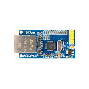 JESSINIE 2Pcs W5500 Ethernet Network Module SPI Interface Full Hardware TCP/IP Protocol 3.3V 5V W5500 STM32 Microcontroller Ethernet Network for Arduino